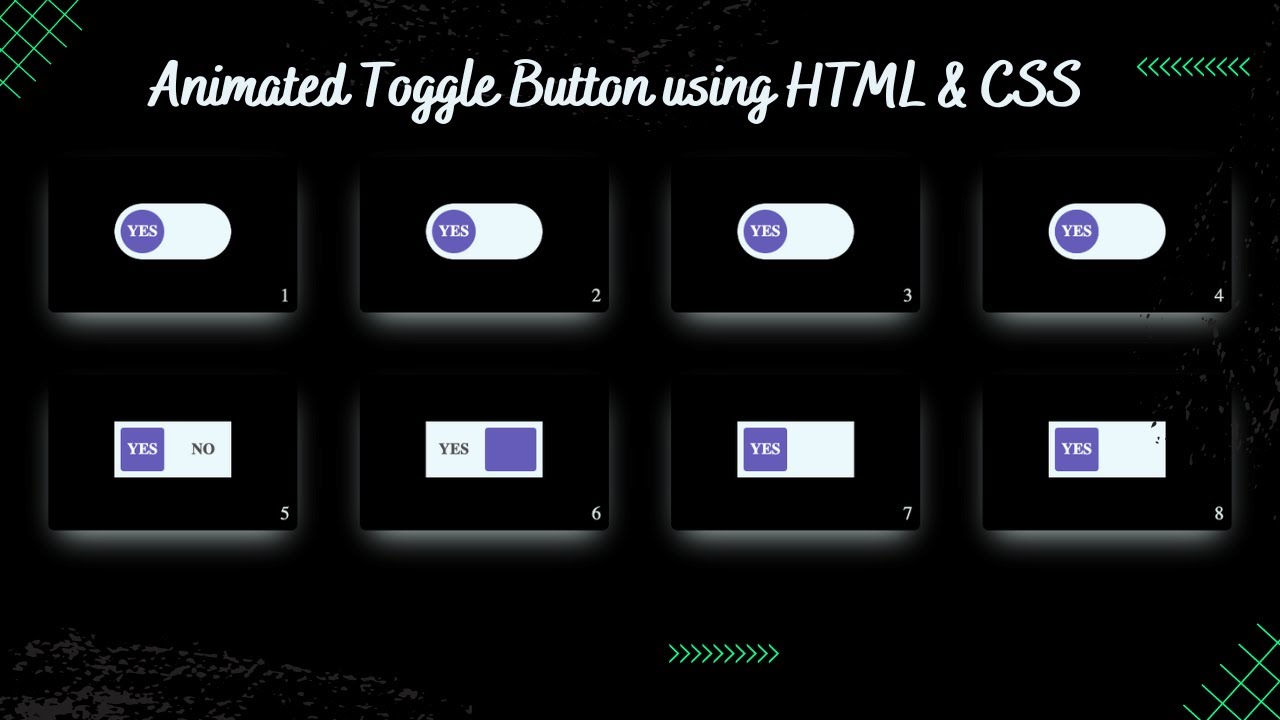How to design animated toggle button using HTML and CSS #07
