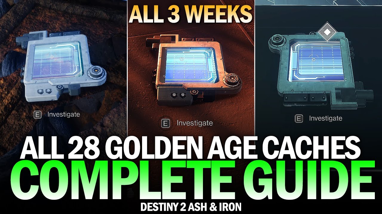 All 28 Golden Age Cache Locations Guide (All 3 Weeks) - Vanguard, Pinnacle & Fireteam [Destiny 2]