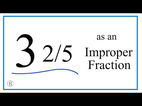 Write the Mixed Number 3 2/5 as an Improper Fraction