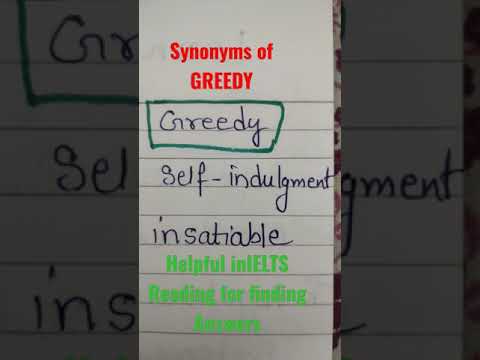synonyms of GREEDY for IELTS & English speaking#shorts