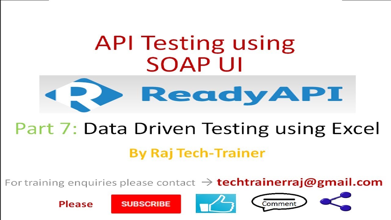 SoapUI (Ready API) Video Tutorial Part7 : Data Driven Testing | API Testing | Test API