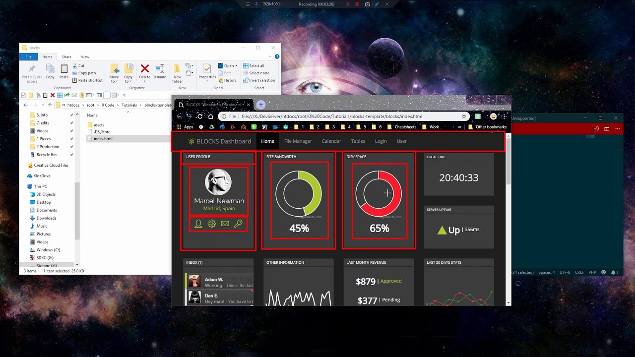 Transform static HTML templates into dynamic PHP systems