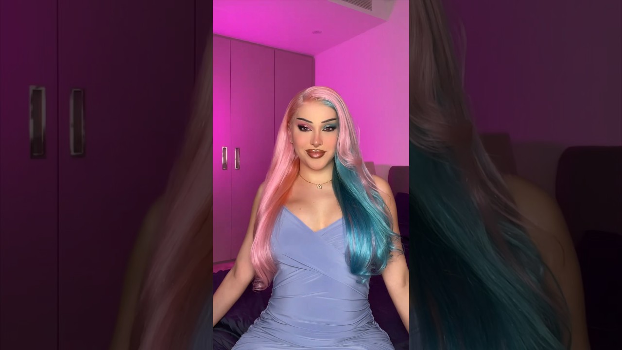I tried hair inspired by the trans flag 🏳️‍⚧️ #transandproud #hairtransformation #pridemonth
