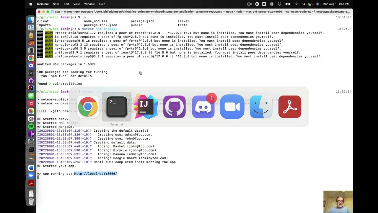 Meteor Application Template React: Part 1: User Interface