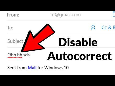 How to Disable Autocorrect / Spell Check in Windows 10 mail App