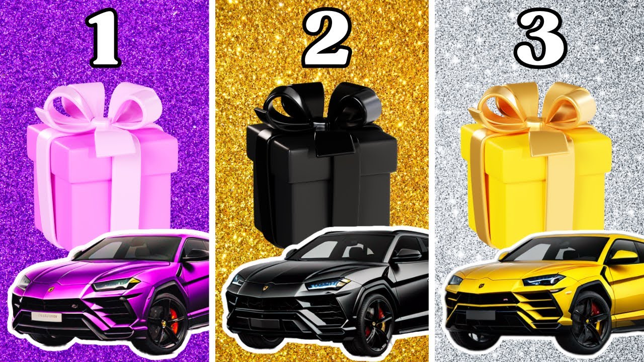 Choose ONE Gift from 3 🎁🩷🖤👑 - 3 Gift Box Challenge! | 3 Gift Riddles 😍
