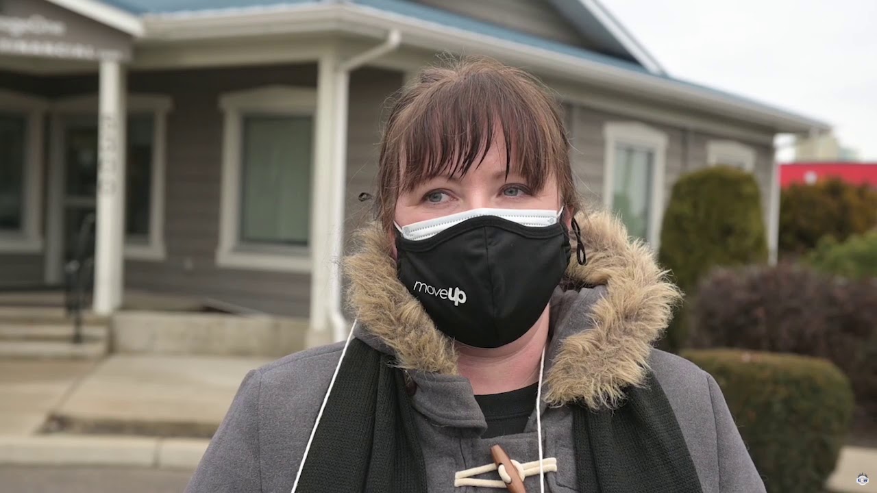 Nadine on the VantageOne Credit Union picket line