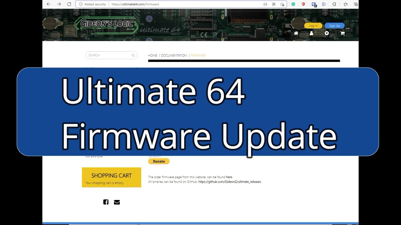 Ultimate 64 Firmware Update demonstration