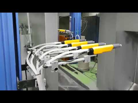 Automatic powder coating gun