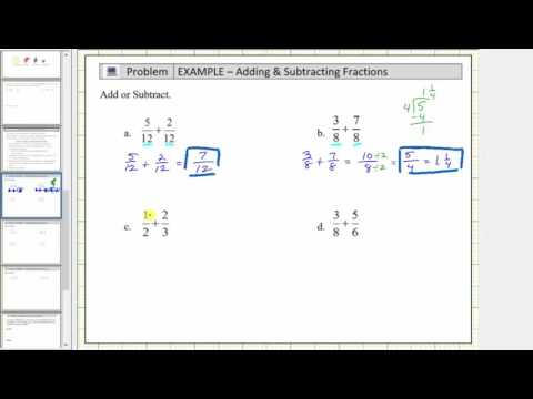 Determine the Sum of Fractions Using Formal Rules | Math Help from Arithmetic through Calculus ...