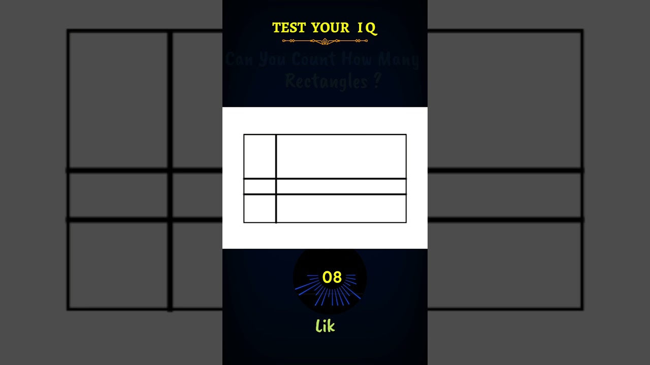 Count The Rectangles | Shape Puzzle | IQ Test