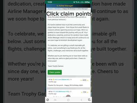 How to Get 100 points for FREE on Airline Manager 4