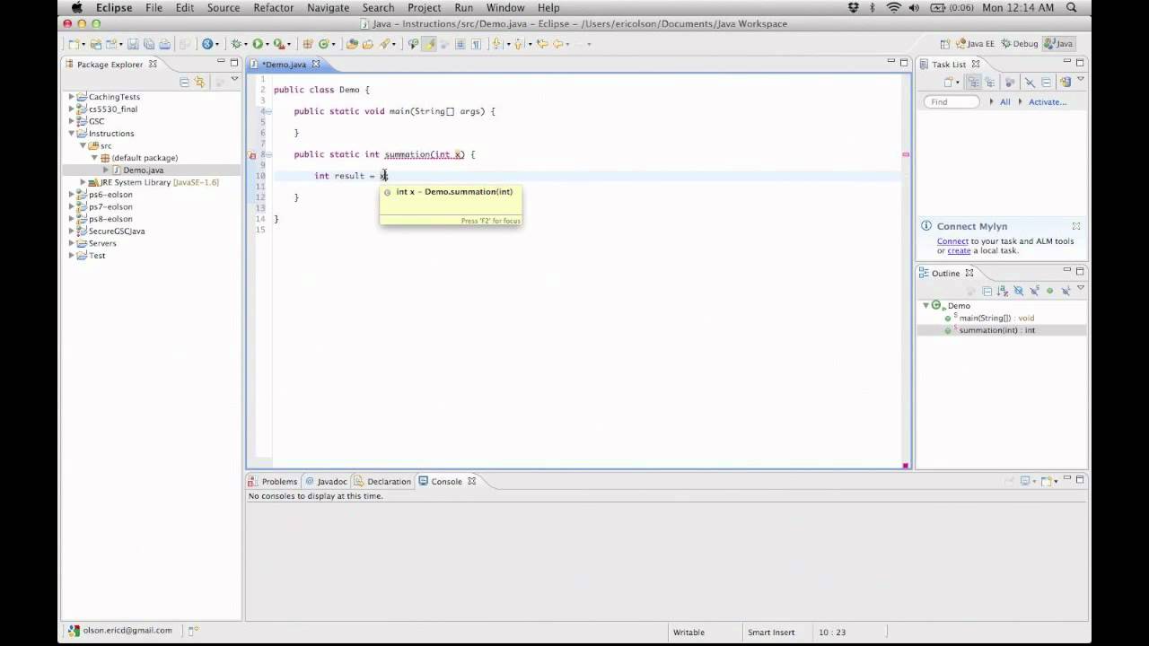 Creating a Simple Program in Java Using Eclipse - Indigo