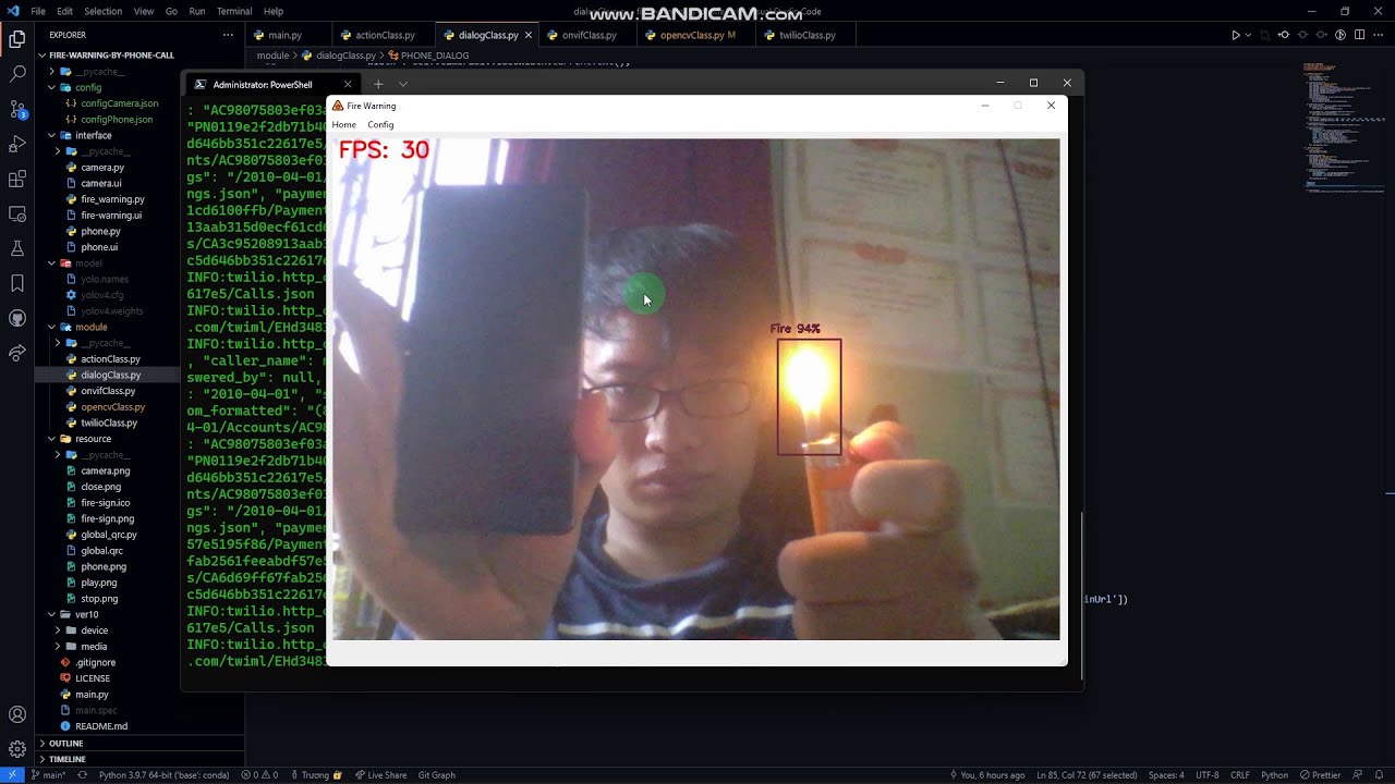 Computer vision: fire warning