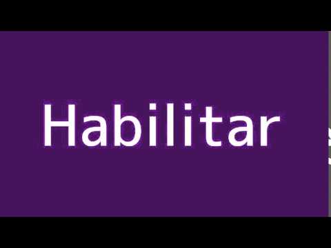 How to say Enable in Spanish