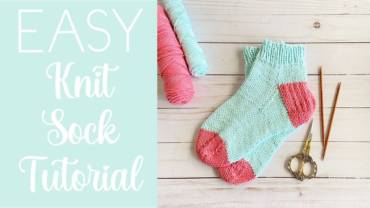 Erica's Easy Knit Sock Tutorial! (Beginner Friendly Knitting Tutorial!)