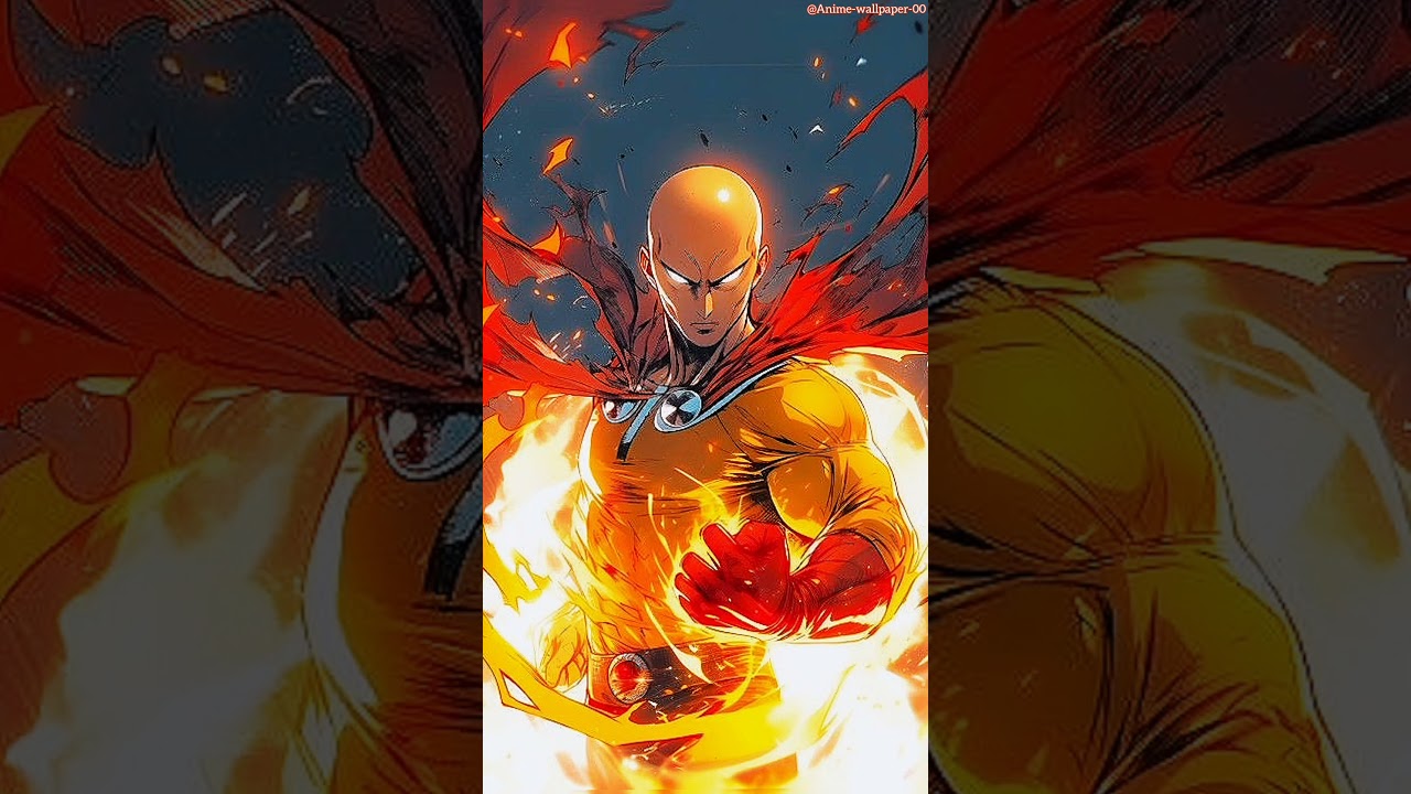 Saitama character wallpapers 🤍💛❤️