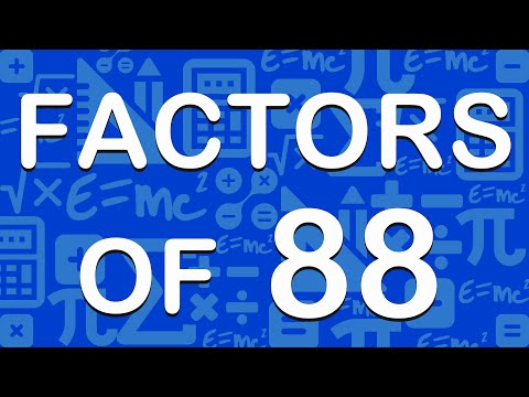 Factors of 88 / prime factors of 88 / #maths #factors # publicmaths