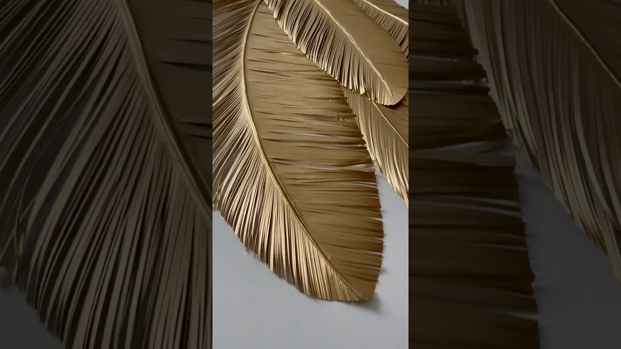 Hojas de palma de papel #decoración #arte #diy #diydecoracion #interiordesign #ideascreativas #art