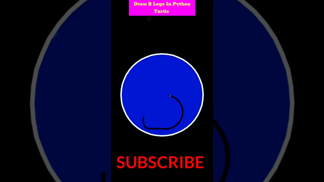 😲Draw B Logo Using  Python Turtle|How to draw alphabet letter B using Python|#python #shorts#shorts