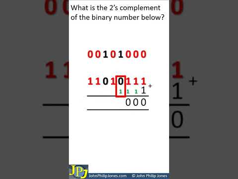 Find the 2's complement of 00101000