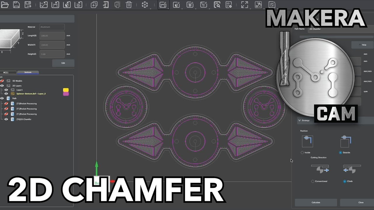 Makera CAM - Creating 2D Chamfer Tool Paths