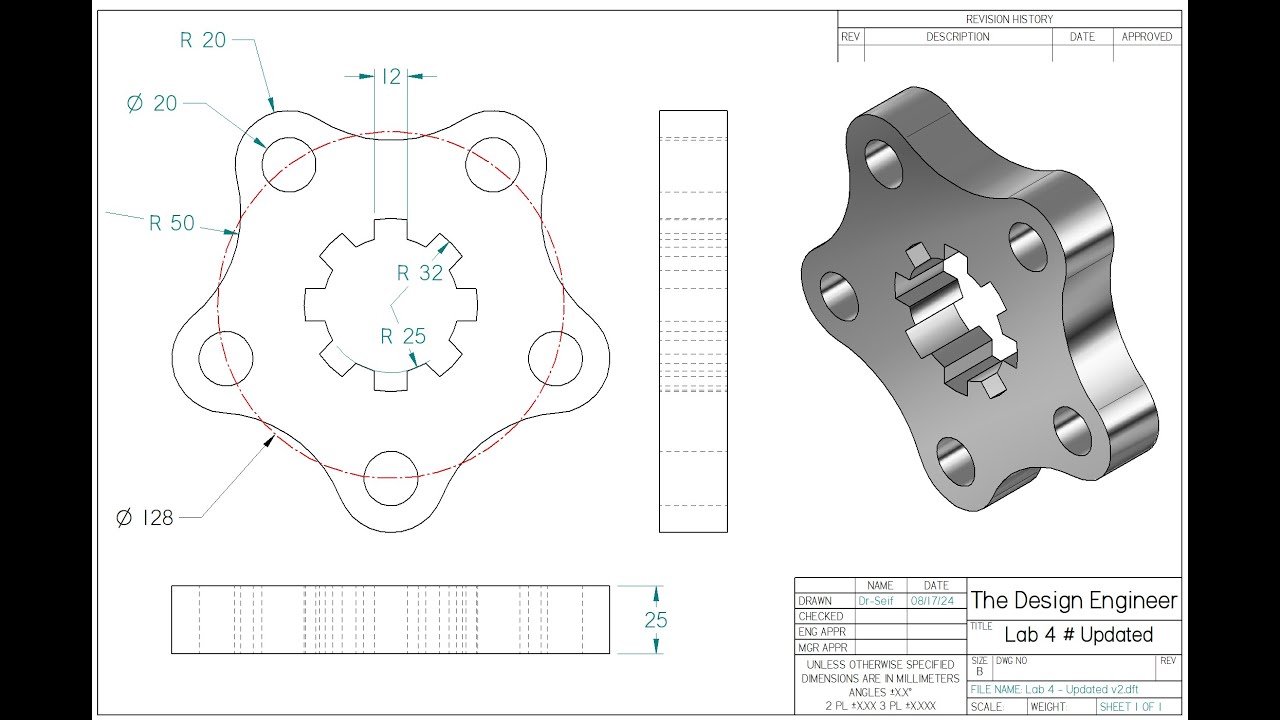 Solid Edge 2024 Tutorial - Lab 4 Updated