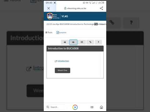 How to access e-learning Weekly Assessment and Discussions using E-learning Portal at MKU