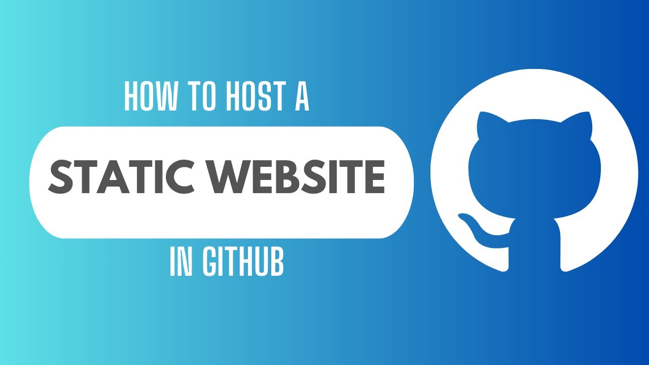 How to host a static website in GitHub