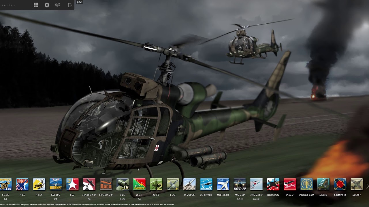 DCS World | SA-342 Menu Theme