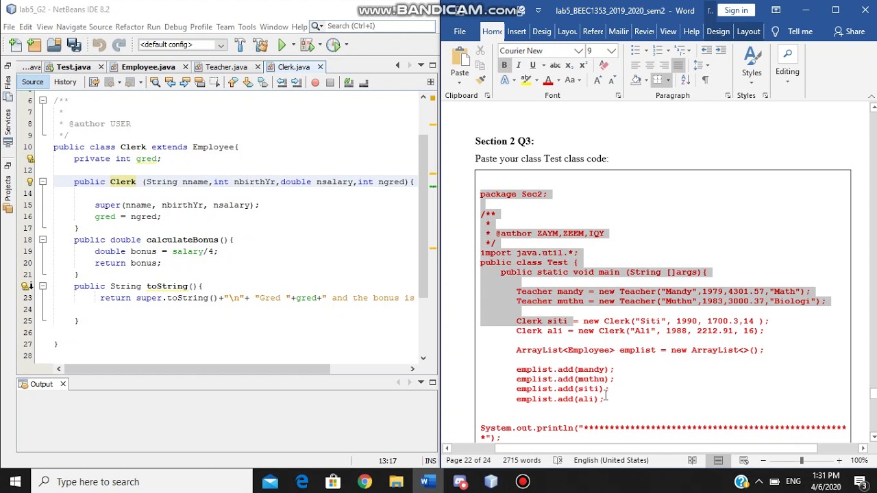 Azim Hamzi lab5 JAVA