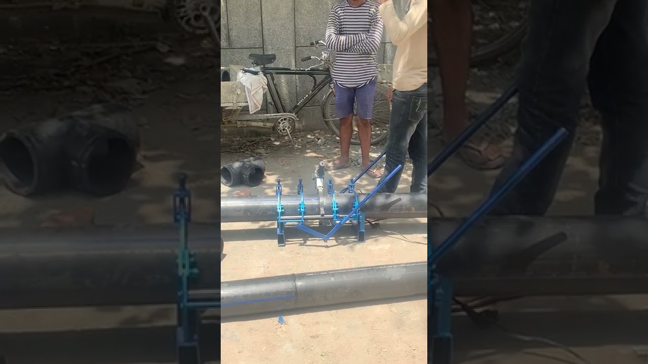 Hdpe pipe jointing manual process#hdpepipe #hdpe