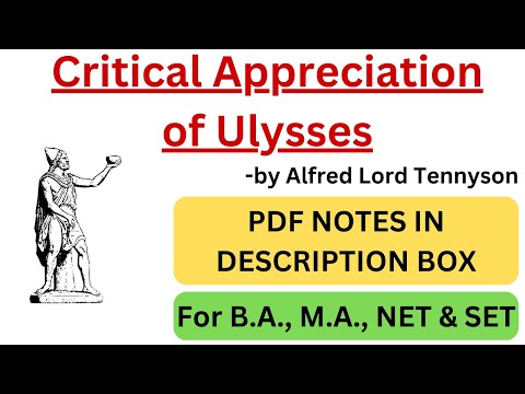 Critical Appreciation of ‘Ulysses’ of Alfred, Lord Tennyson