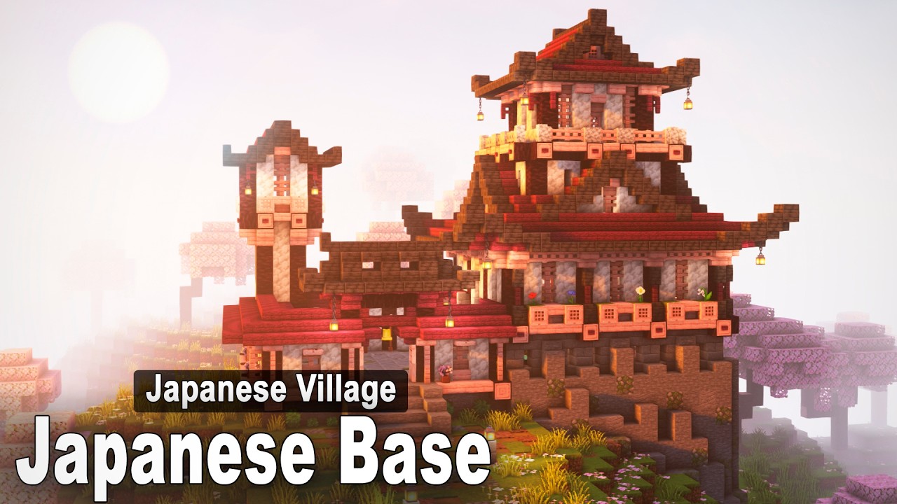 Minecraft: How to build a Japanese Cherry Base | Easy Tutorial ...
