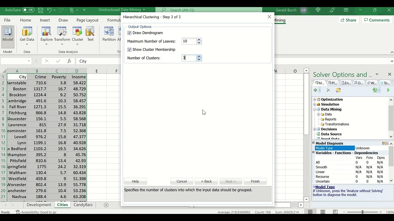 Unstructured Data Mining using Heirarchical Cluster analysis