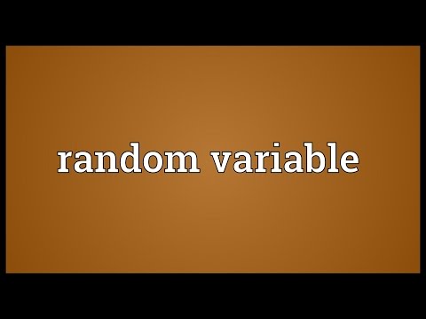 Random variable Meaning