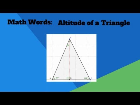 Altitude of a Triangle Definitions