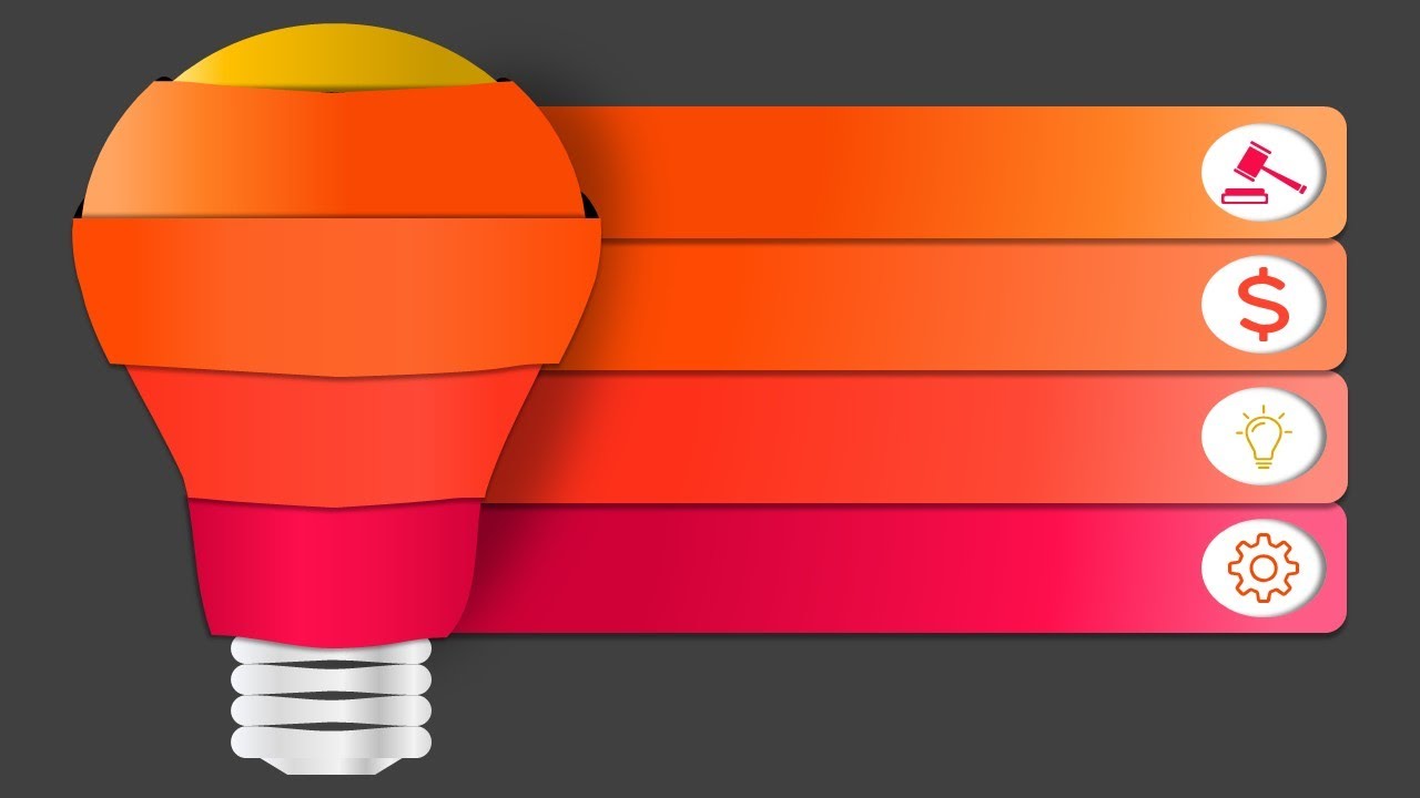 Wrapped bulb advanced 3d powerpoint infographics  | powerpoint animation tutorial