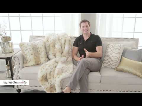 Snow Leopard Faux Fur Throw - Product Review Video