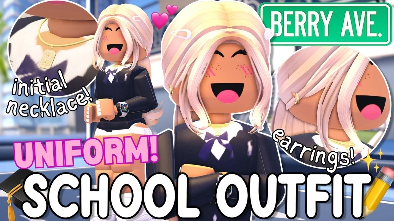 Simple Girl SCHOOL UNIFORM TUTORIAL & OUTFIT CODES For Berry Avenue!