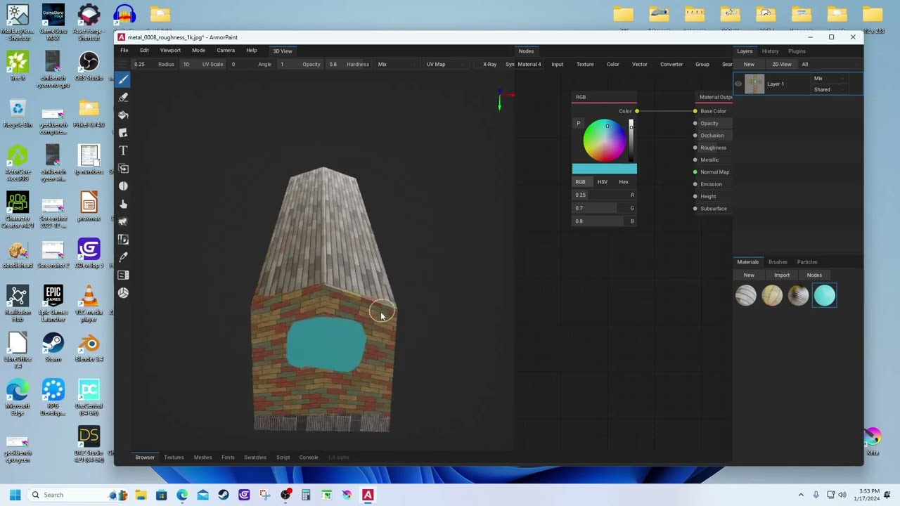 Using Armor Paint to texture models