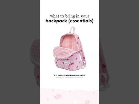 backpack essentials | what to bring in your school bag for girls 🍥 #backpack #schoolessentials