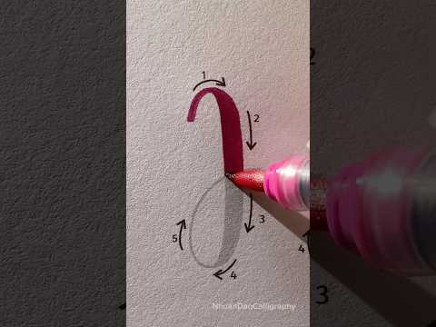 Easy Lettering Tutorial ❤️ #shorts #nhuandaocalligraphy #calligraphy