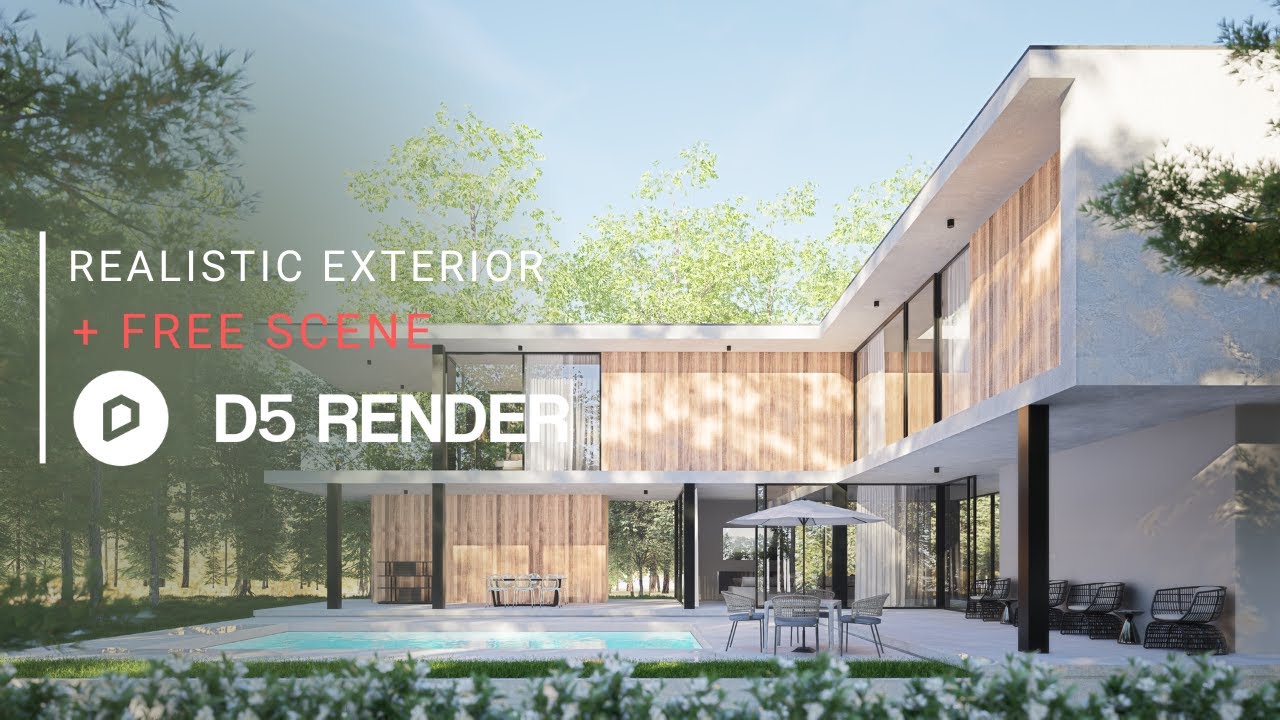 Realistic Exterior Render with D5 Render | Private House 270 | Downloadable Project File Included