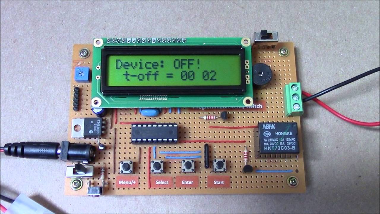 Programmable relay timer using PIC