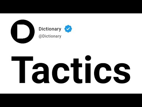 Tactics Meaning In English
