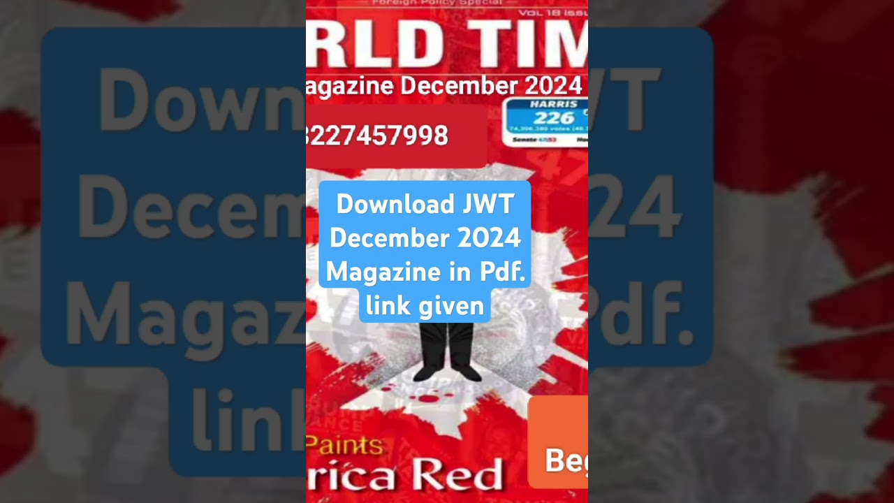Download JWT Magazine December 2024 in PDF. link :https://bit.ly/jwt-magazine-december-2024-pdf