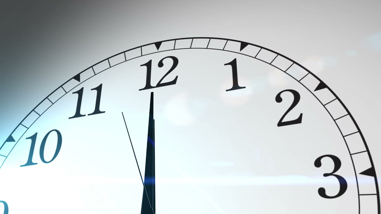 Clock Countdown Ticking Midnight 20 Seconds With White Background | Free Stock Video Footage HD 4K