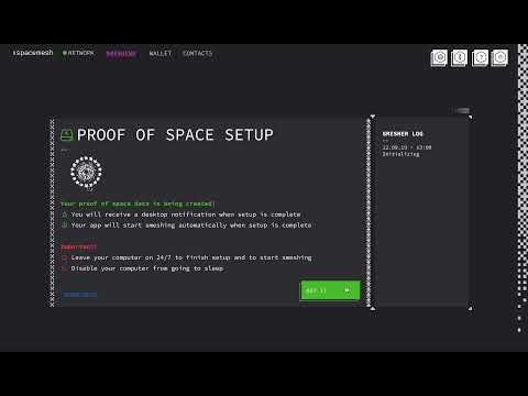 Spacemesh Desktop App - Smeshing Setup (TweedleDum Testnet)