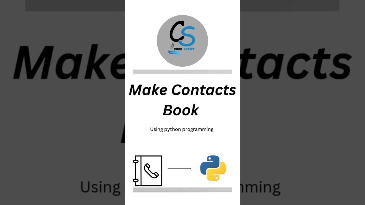|Design your own contract book with Python Programming Language | @codee_script